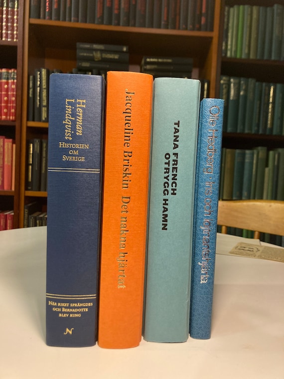 Blue And Orange Book Stack