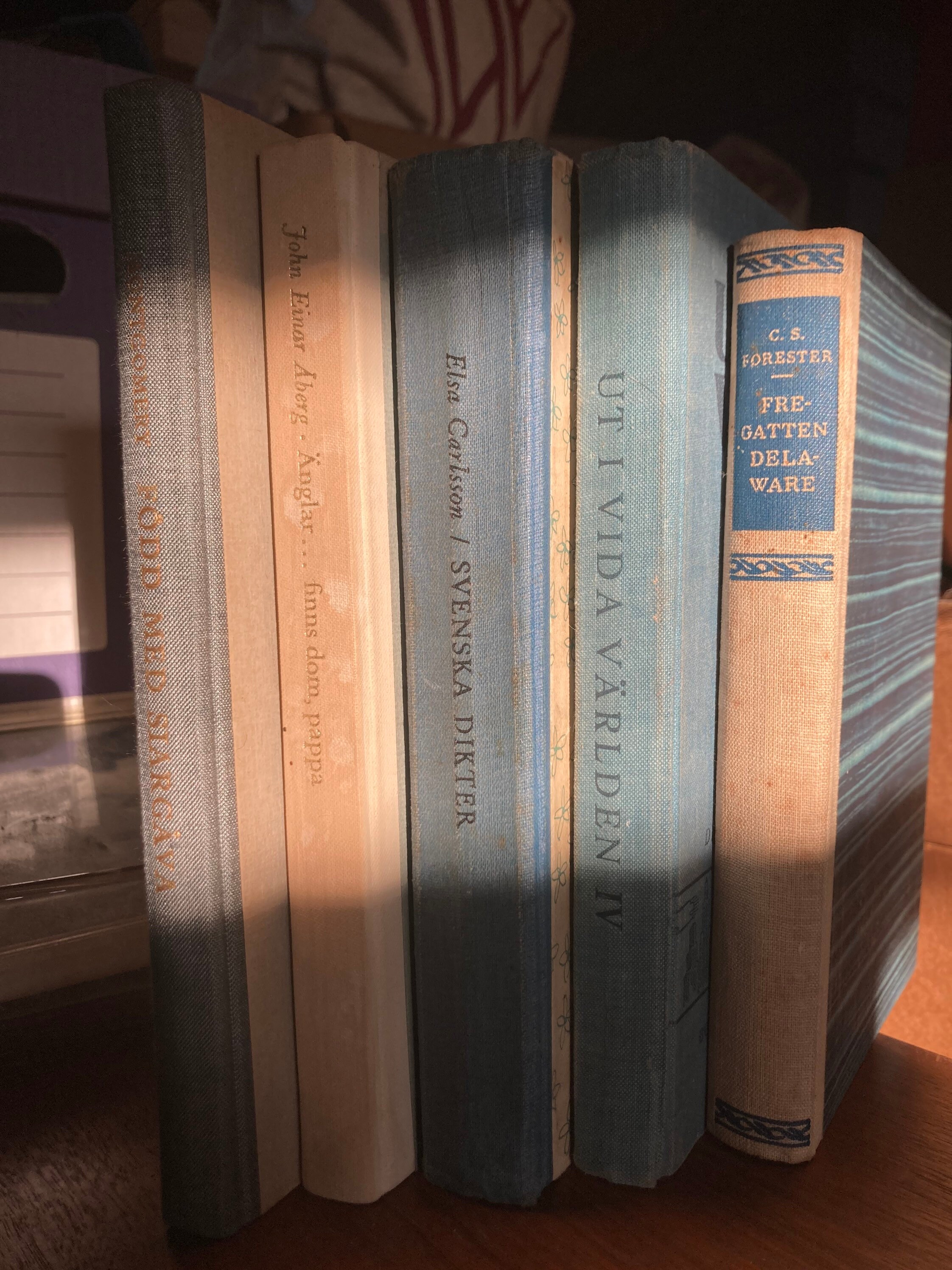 Vintage Blue/white Book Stack | Swedish Decorative Books | Real ...