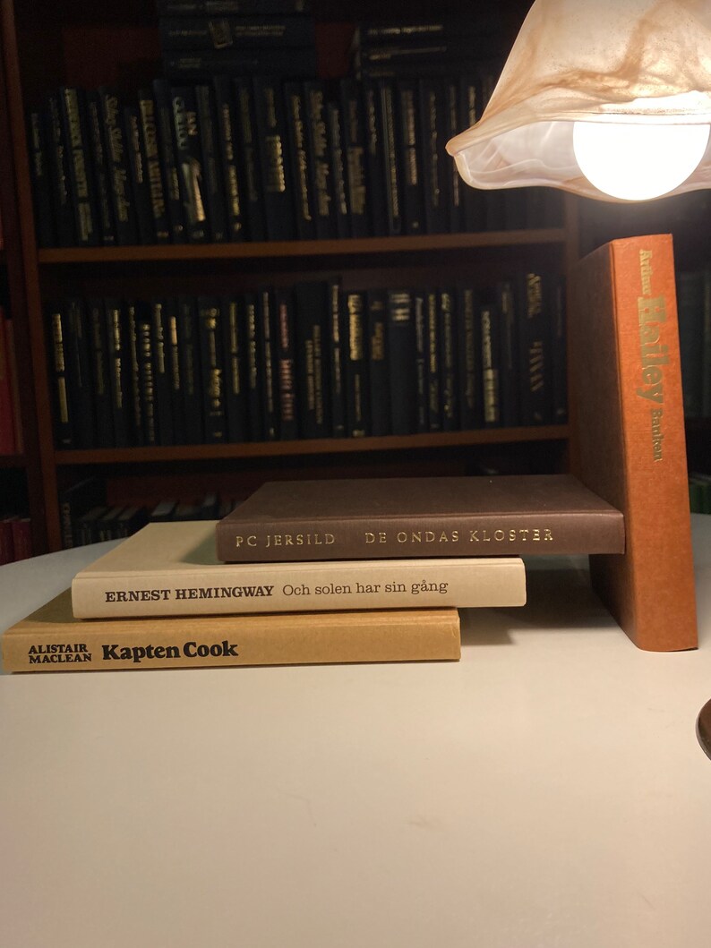 Brown Book Stack | Swedish Decorative Books | Real Hardback - Etsy