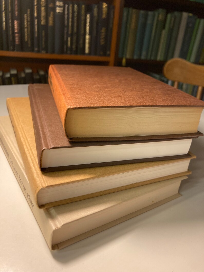 Brown Book Stack | Swedish Decorative Books | Real Hardback - Etsy