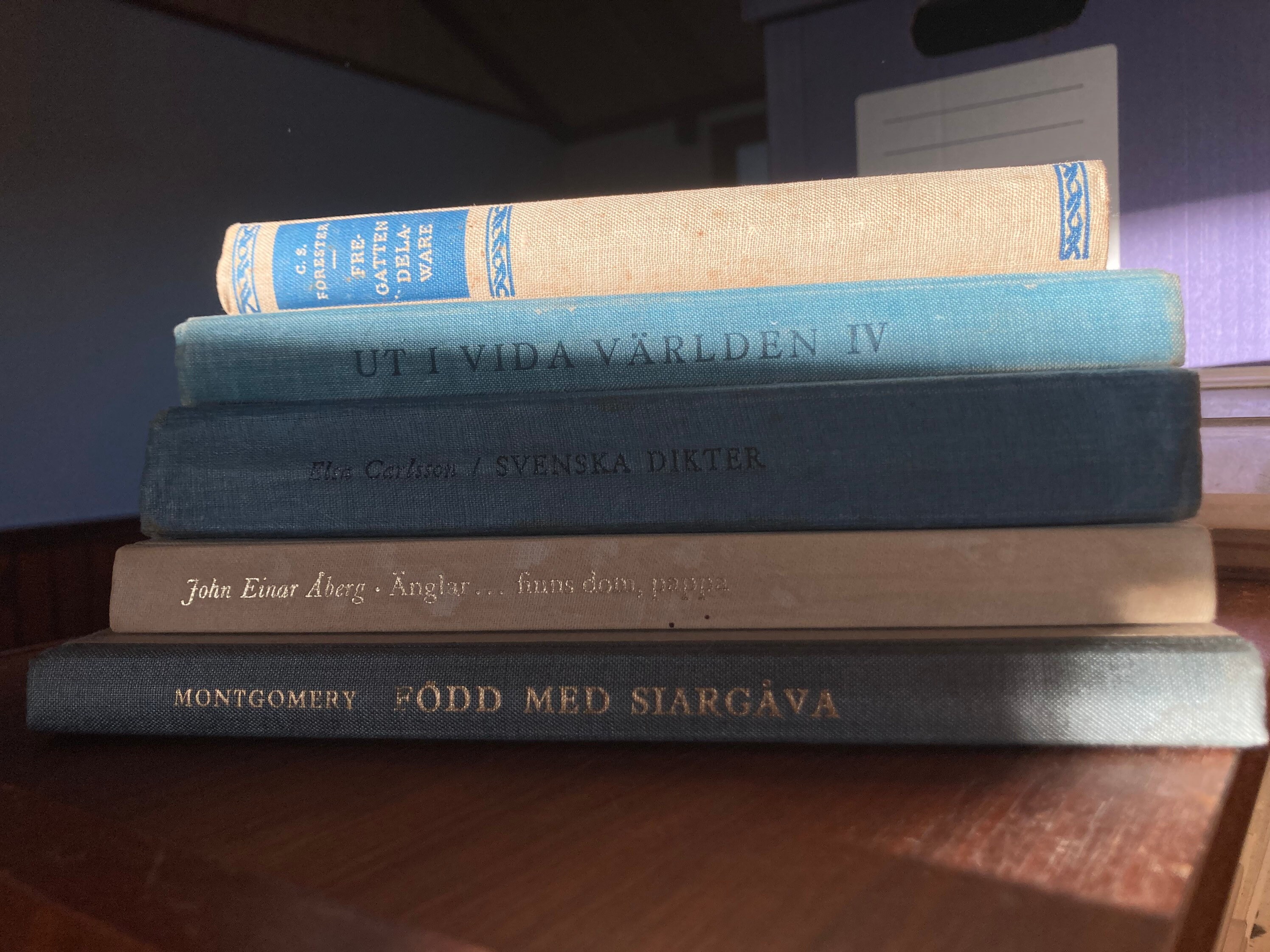 Vintage Blue/white Book Stack | Swedish Decorative Books | Real ...