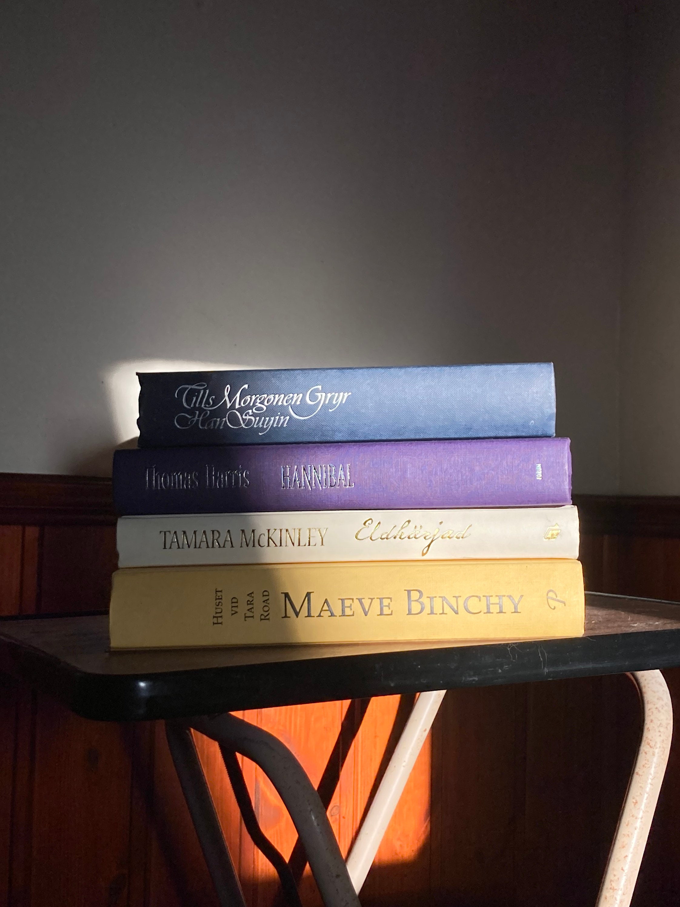 White/yellow/blue/purple Book Stack | Swedish Decorative Books | Real ...