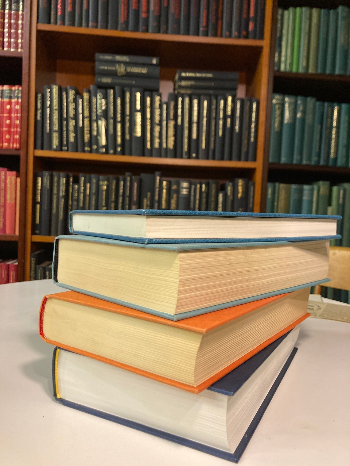 Blue/orange Book Stack | Swedish Decorative Books| Real Hardback - Etsy