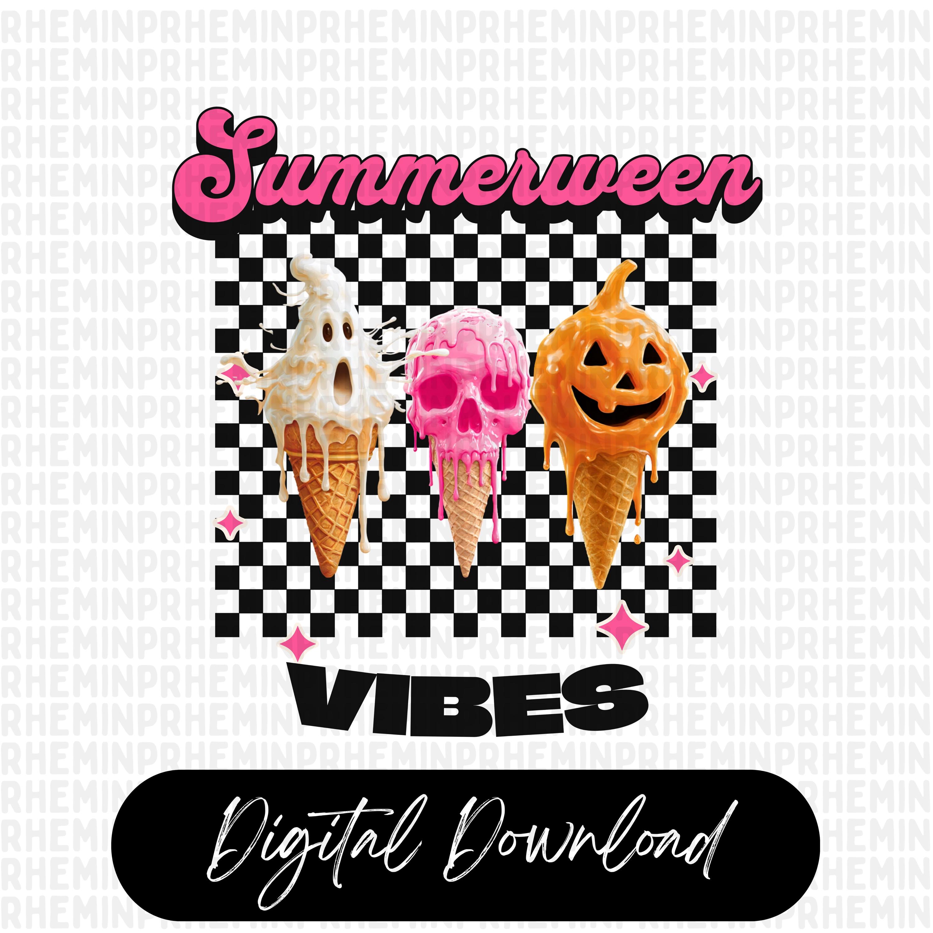 Summerween Vibes PNG, Freaking Melting Funny Halloween PNG Trendy ...