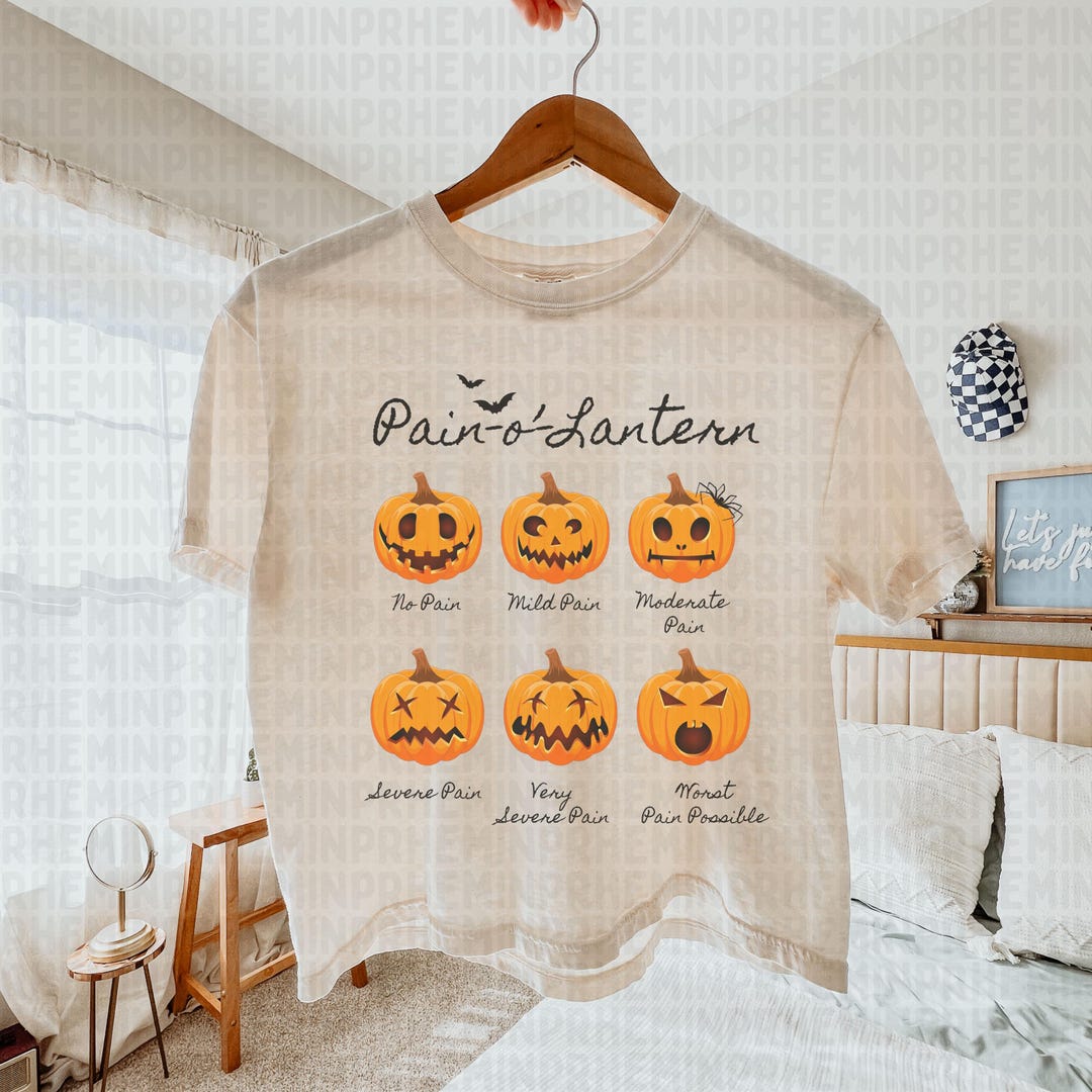 Pain O' Lantern PNG, Pain Scale Spooky Pumpkin Fall Halloween Trauma ...