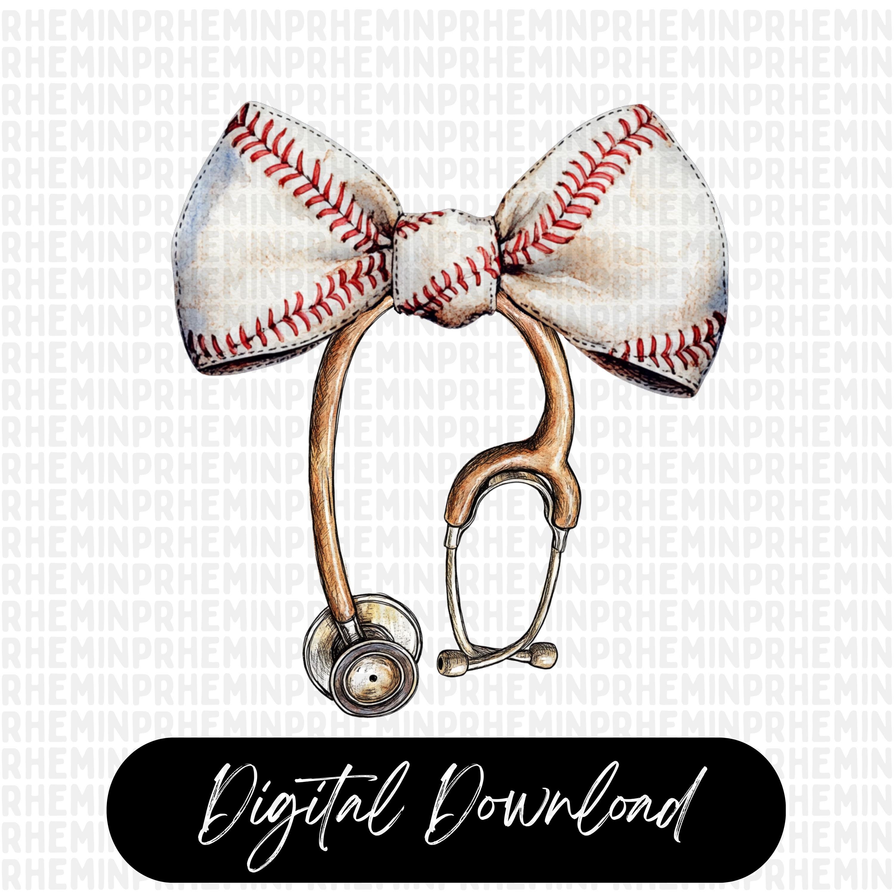 Baseball Nurse Png, Game Day Nurse Coquette PNG, Baseball Bow Png ...