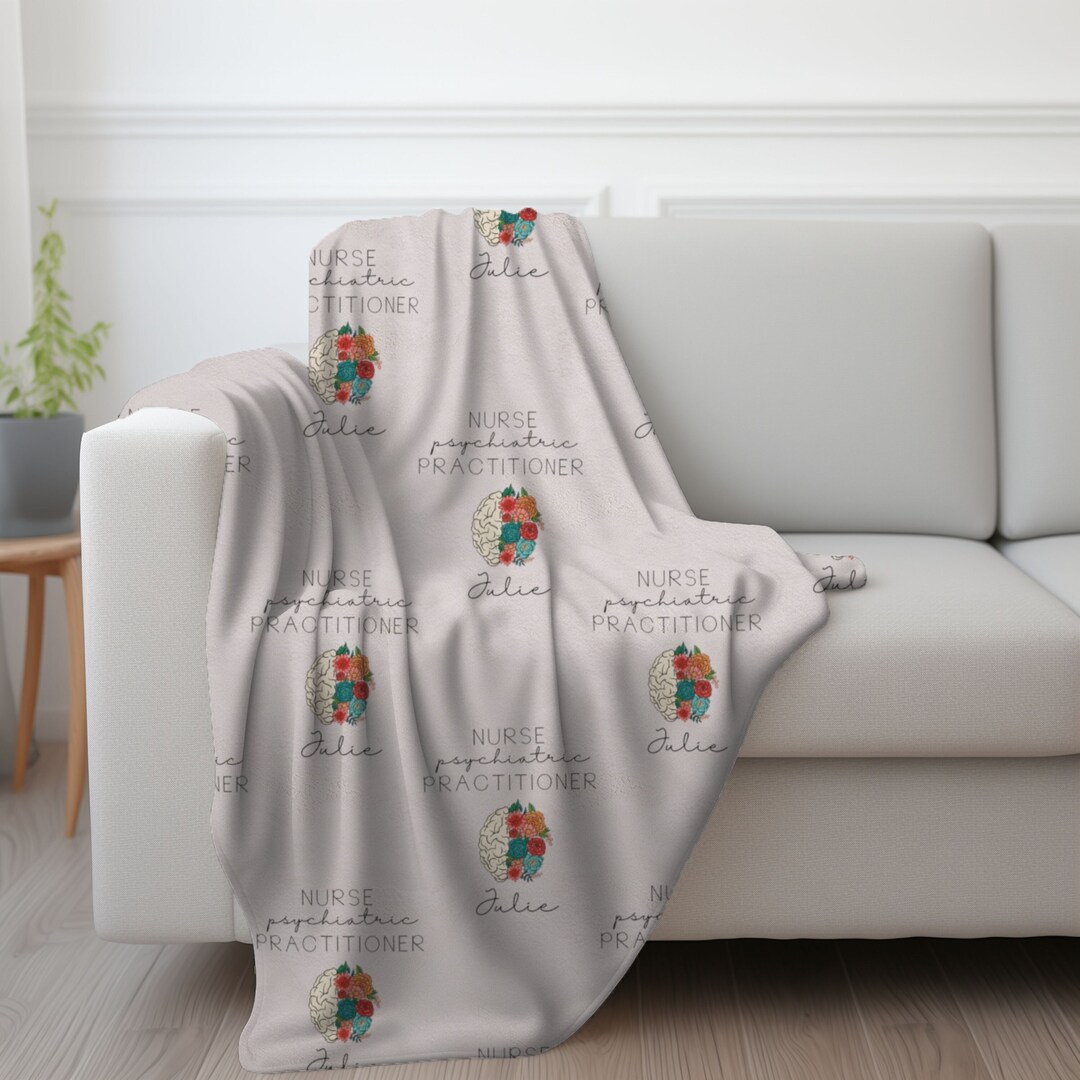 Custom Psychiatric NP Blanket – Personalized Mental Health Nurse Gift ...