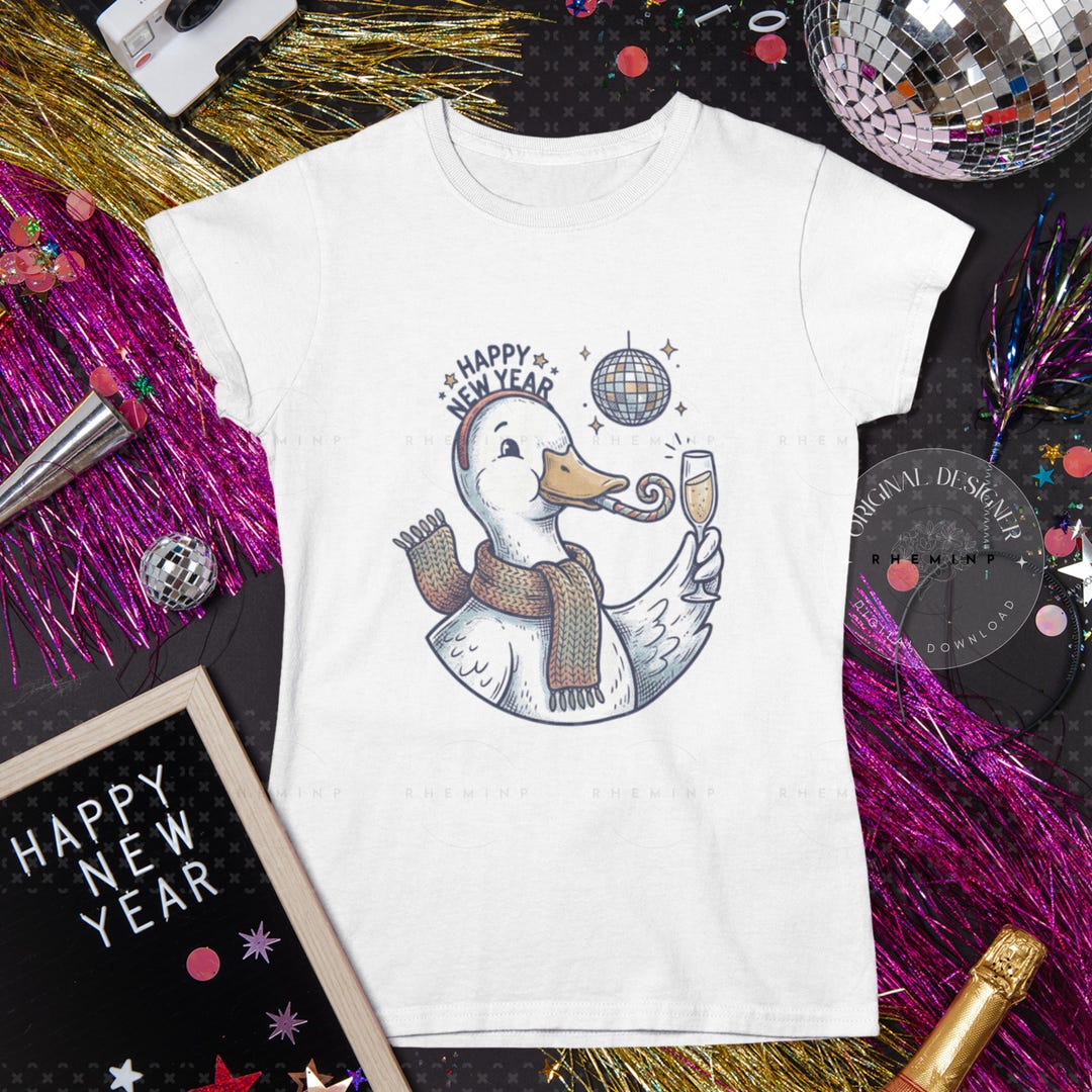 Silly Goose New Year PNG | Funny Happy New Year Goose Sublimation ...