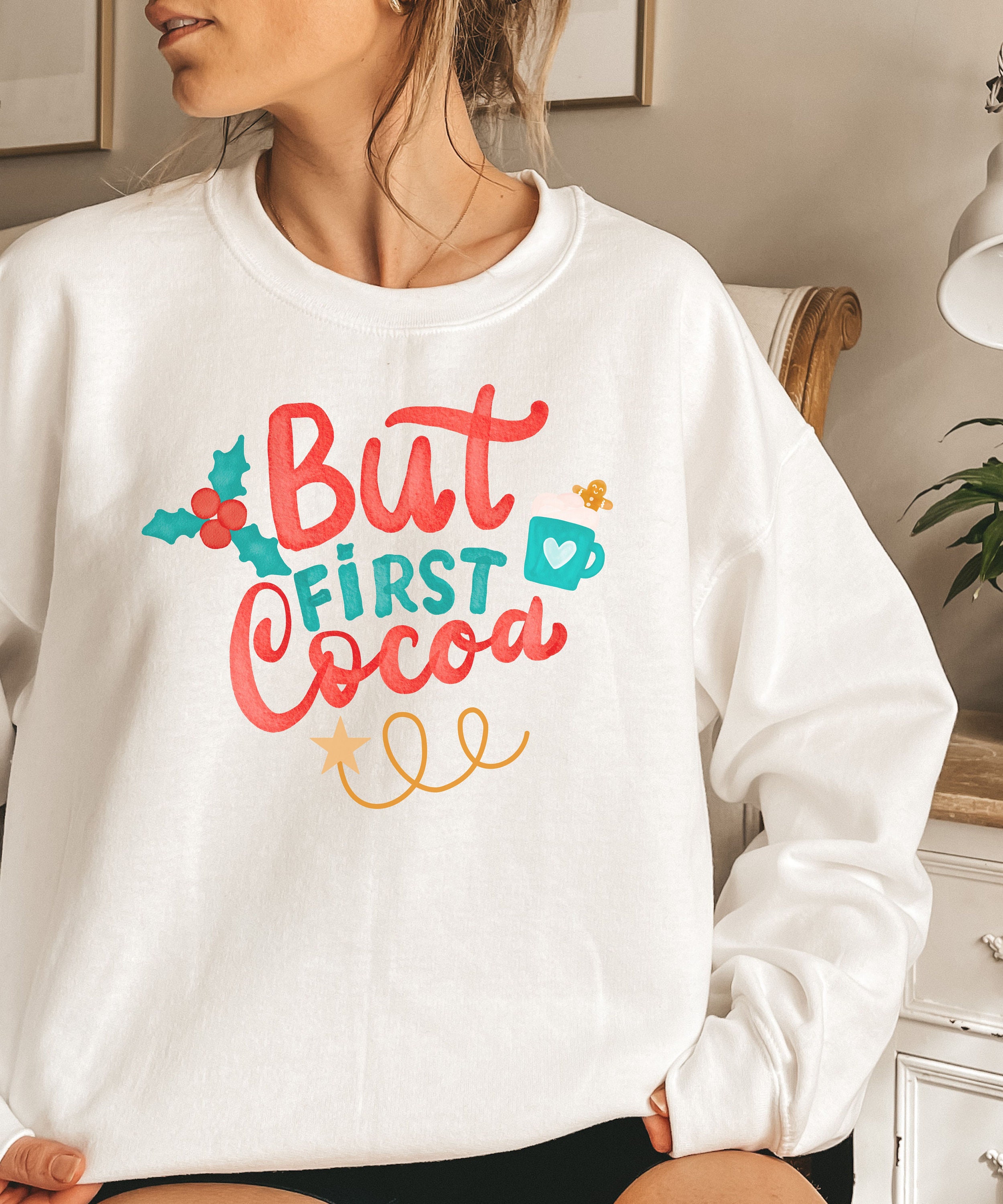 Hot Cocoa Lover Sweatshirt, Hot Cocoa Sweatshirt, Christmas Cocoa, Hot ...