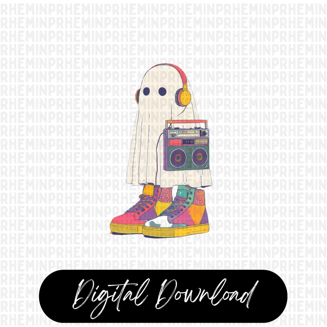 Retro 90s Ghost PNG, Halloween Png, Summerween Png, Halloween in Summer ...