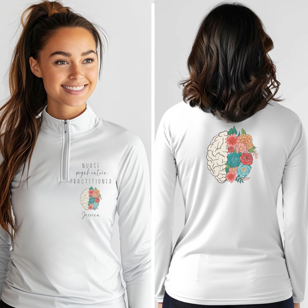 Custom PMHNP Quarter Zip Pullover, Nurse Jacket, Graduation, Gift for ...