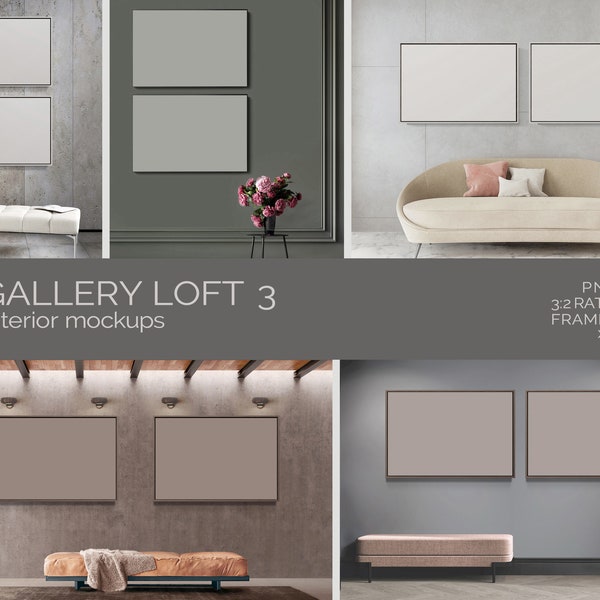 Horizontal Gallery Mockup - Etsy