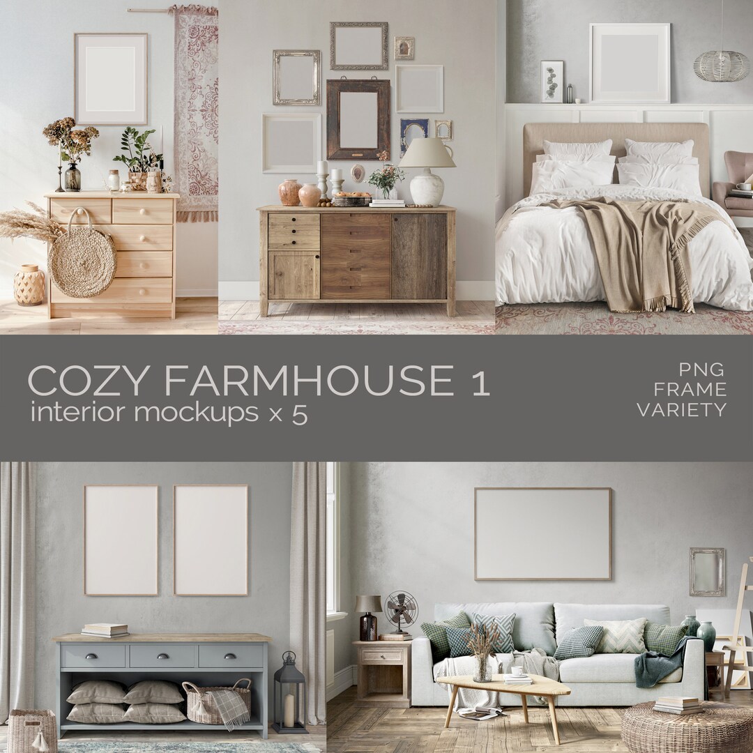 Farmhouse Mockup Bundle Cozy Country Antique Interior Family Photos ...