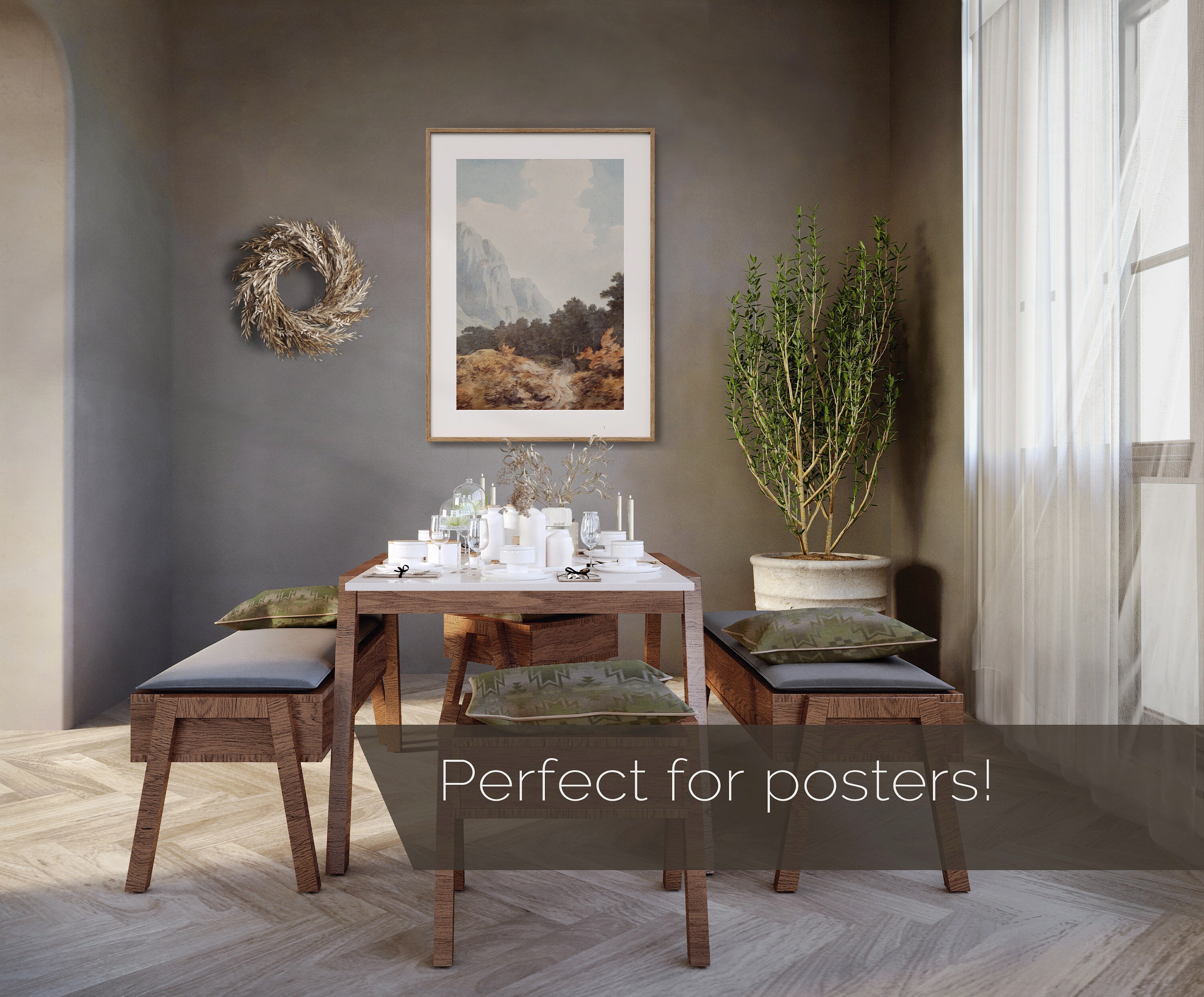 Farmhouse Mockup Bundle Rustic Poster Frame Variety Casual Styled ...
