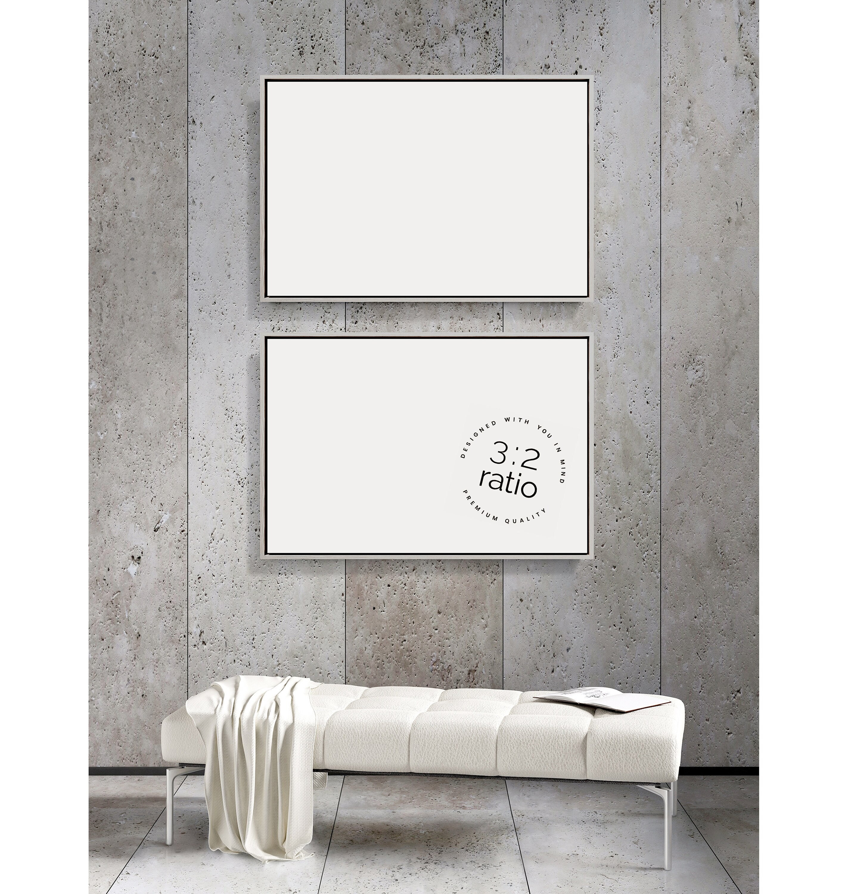 Luxe Loft Horizontal Poster Pair 3:2 Ratio Modern Urban Studio Wall Art ...