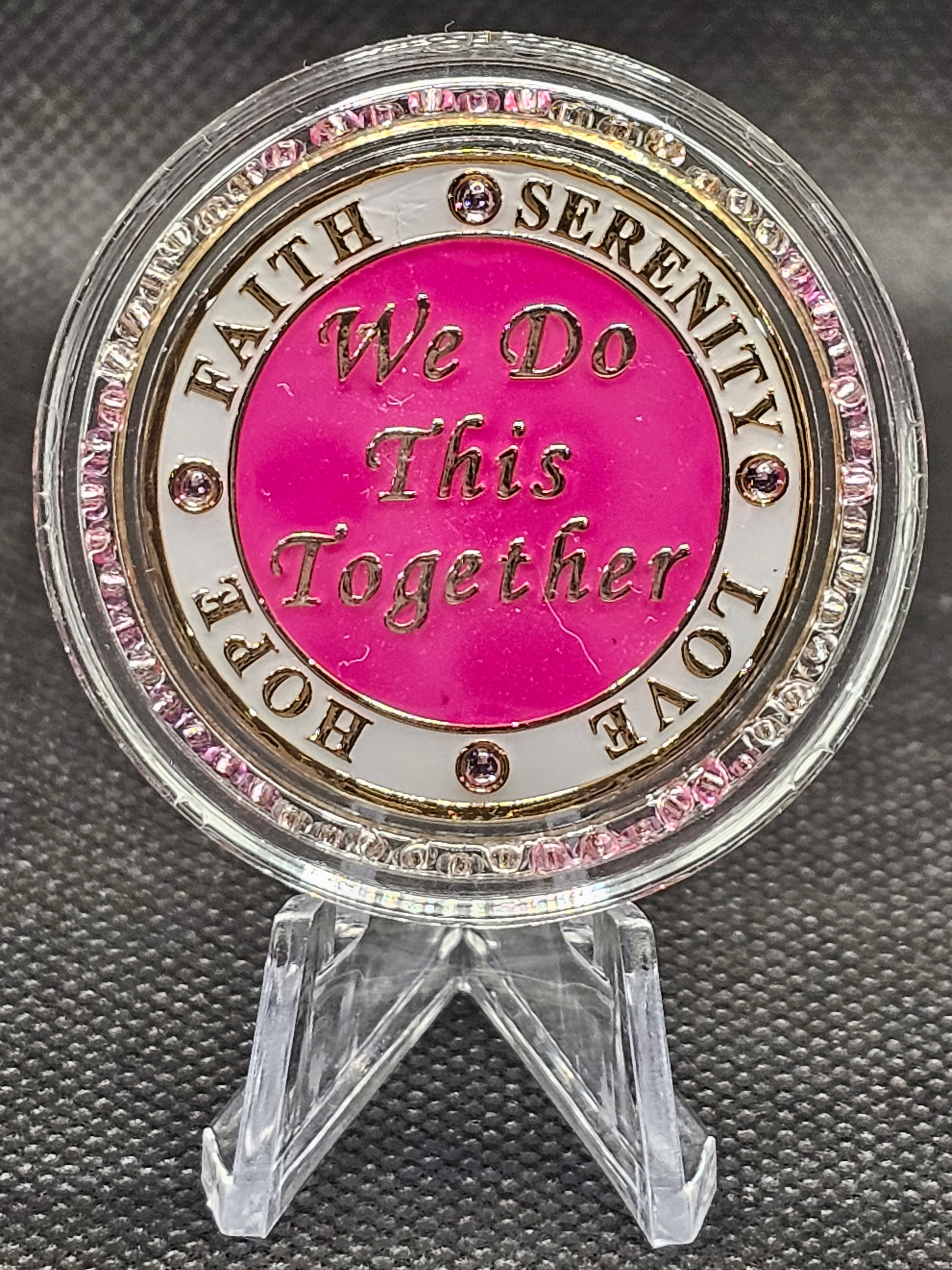 12 Steps Recovery, Medallion, Token, AA, NA, Sobriety, Inspirational ...