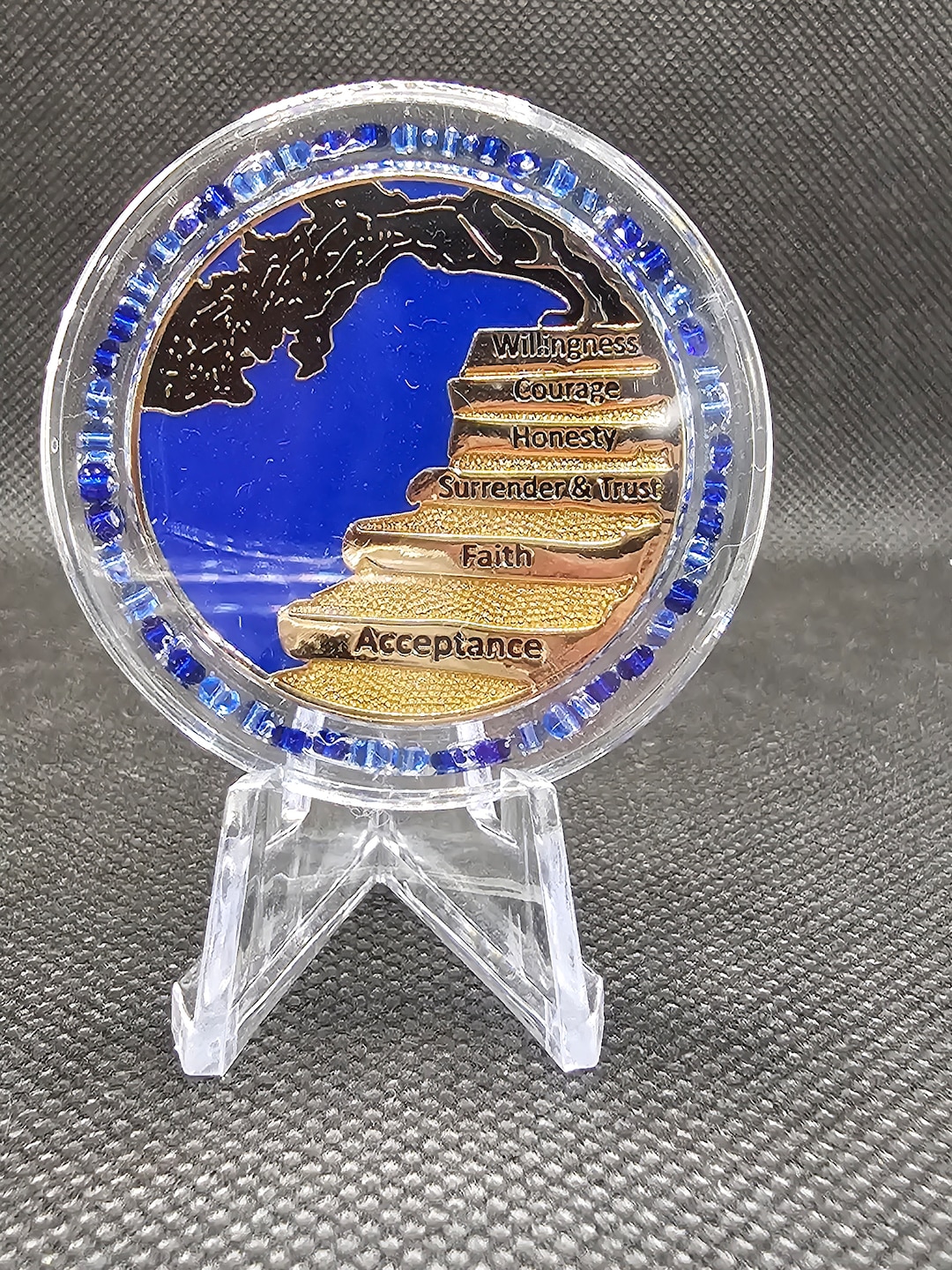 12 Steps Recovery Medallion, Token, AA, NA, Sobriety, Inspirational ...