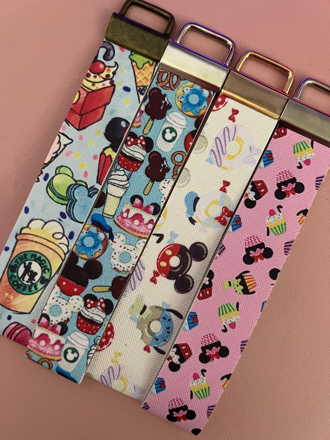 Disney Snacks Themed Faux Leather Key Fobs & Wristlets - Etsy