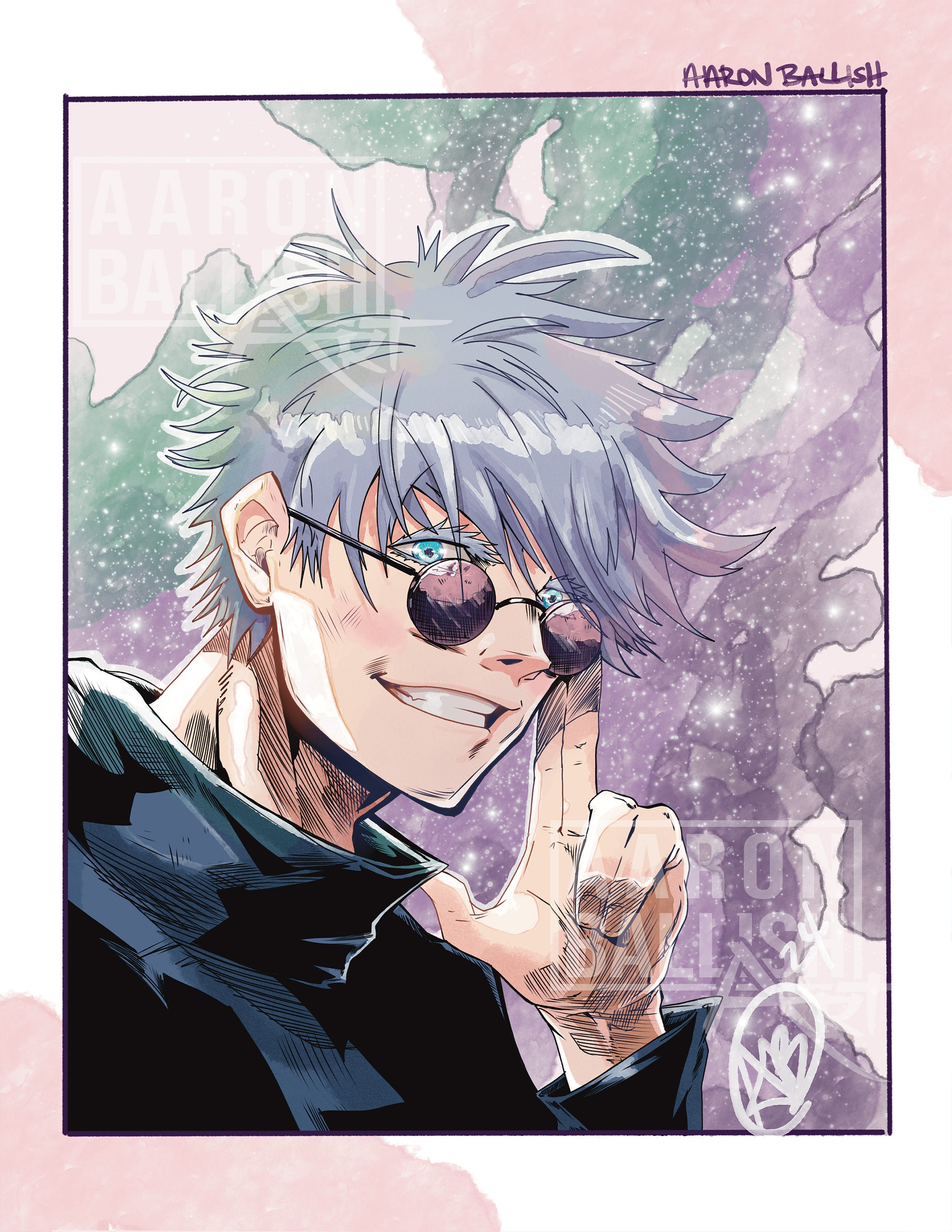 Satoru Gojo Watercolor Poster Pokemon Decor Yuji Wall Art Jjk Anime ...