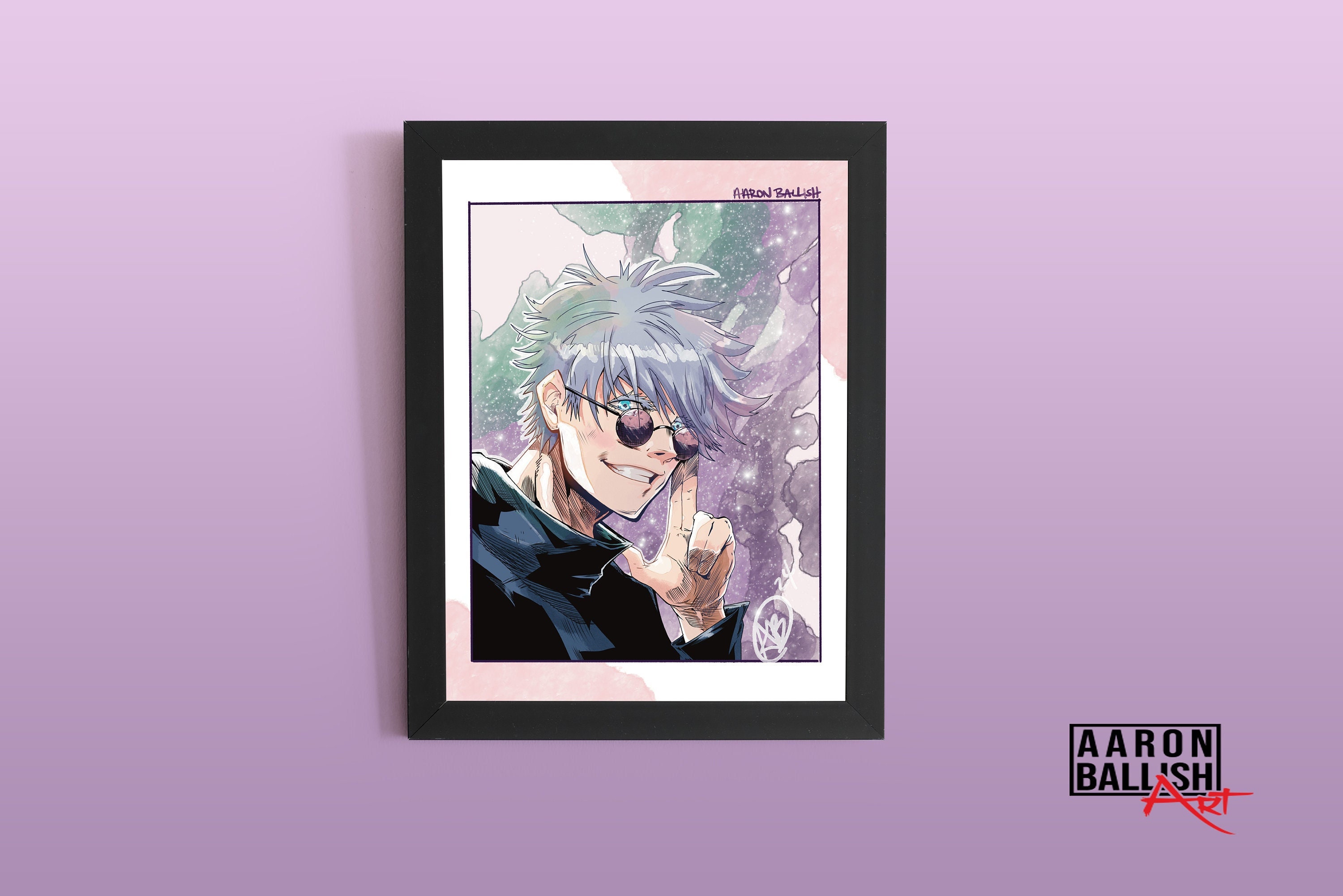 Satoru Gojo Watercolor Poster Pokemon Decor Yuji Wall Art Jjk Anime ...