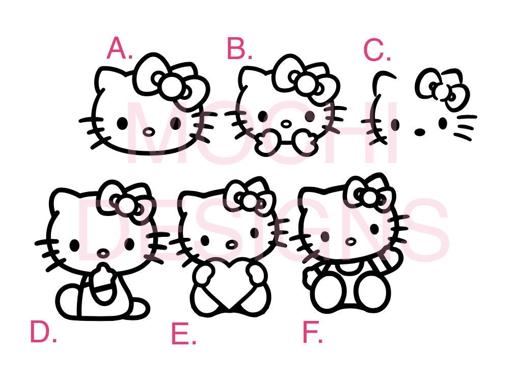 Hello Kitty Waterproof Decal - Etsy