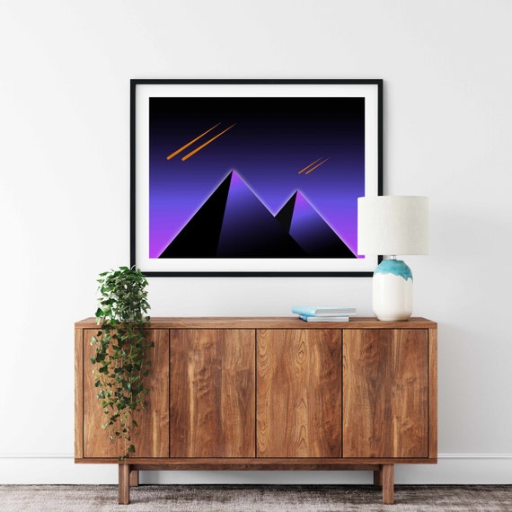 Retrowave Poster Vaporwave Decor Printable Wall Art | Etsy