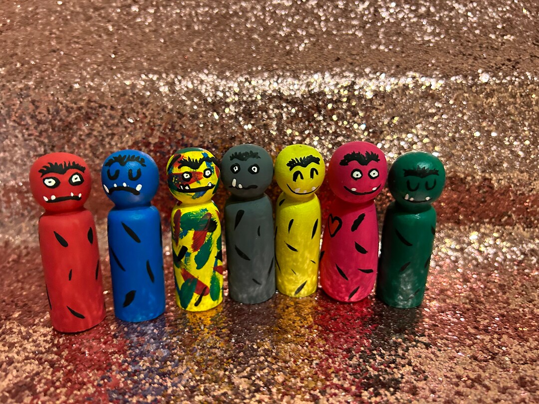 Colour Monster Peg Dolls - Etsy