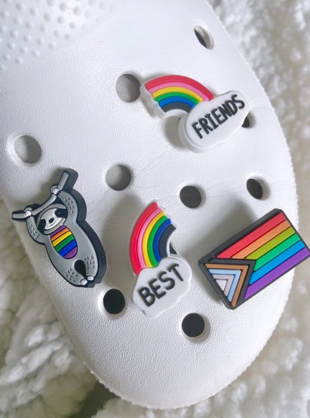 PRIDE Rainbow Shoe Charms Pride Croc Charms Pride - Etsy