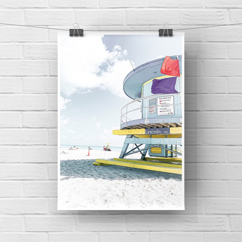 Digital, Download, Lifeguard Tower, Printable Art, Beach Prints, South ...