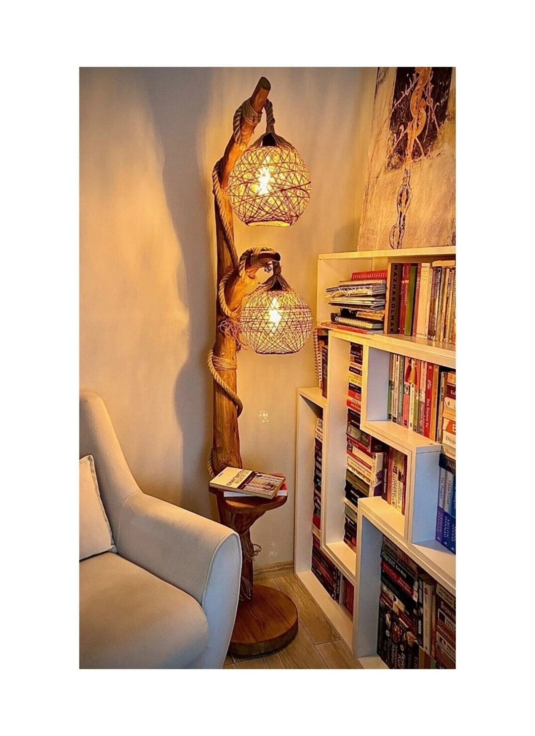 Baum Stehlampe 140-150cm Holz Eck Stehlampe Handgemachte - Etsy.de