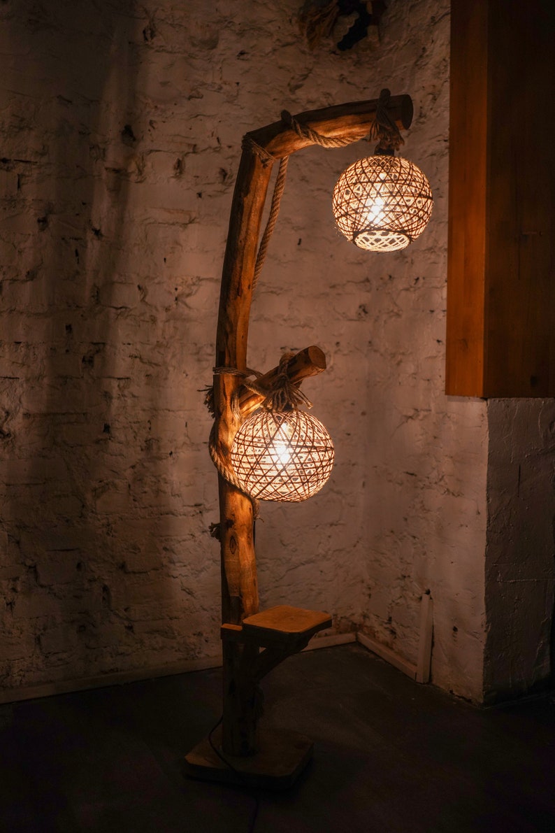 Baum Stehlampe 140-150cm Holz Eck Stehlampe Handgemachte - Etsy.de