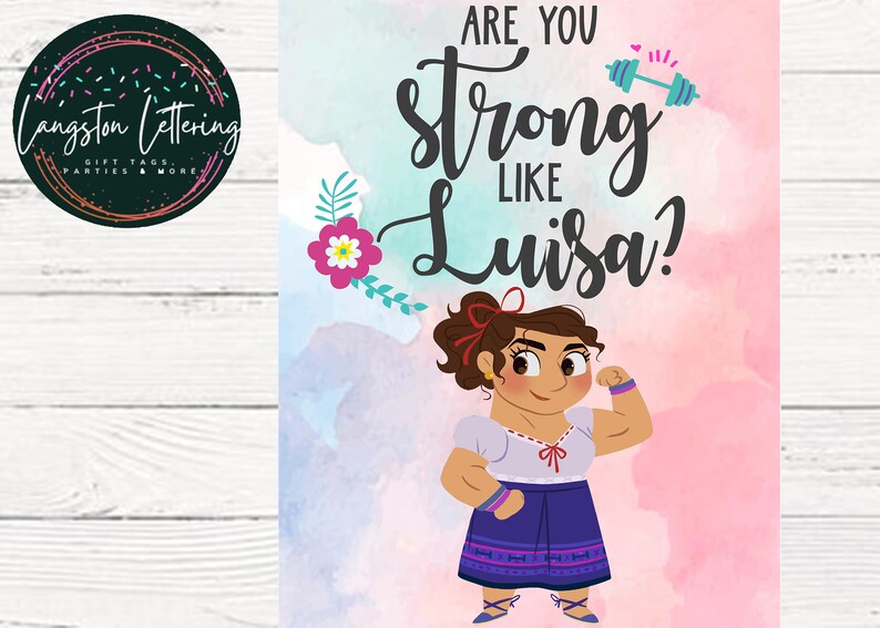 8x10 Printable Luisa Sign Printable Encanto Sign Printable - Etsy Canada