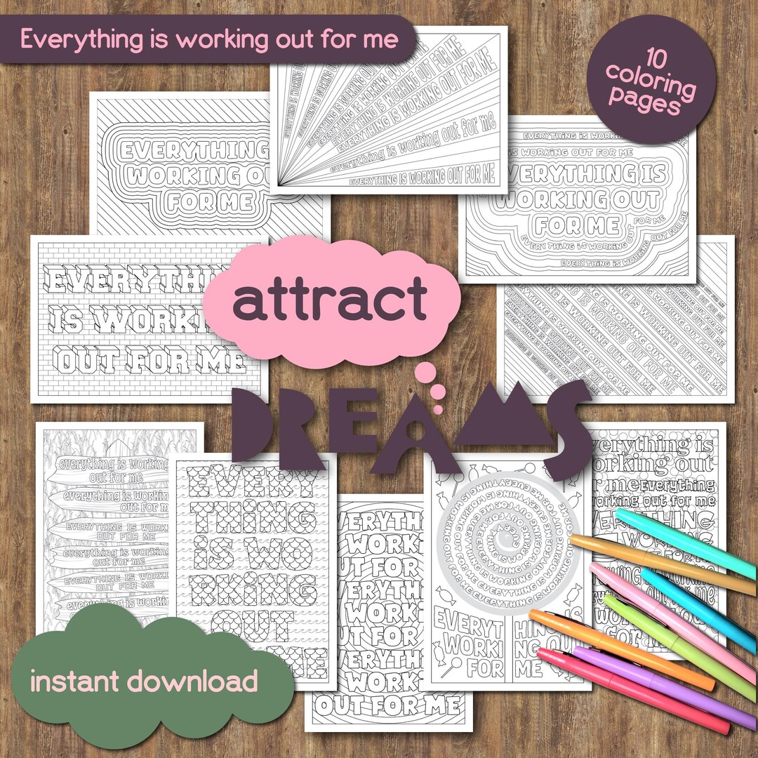 Coloring Pages for Adults | Transform Your Mind | Affirmations | Law of ...