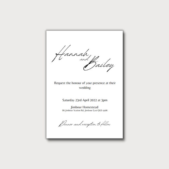 Editable Digital Download. Simple Hannah Design Minimal and Elegant ...