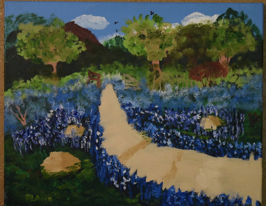 Pathway Through Field of Bluebonnets - Etsy