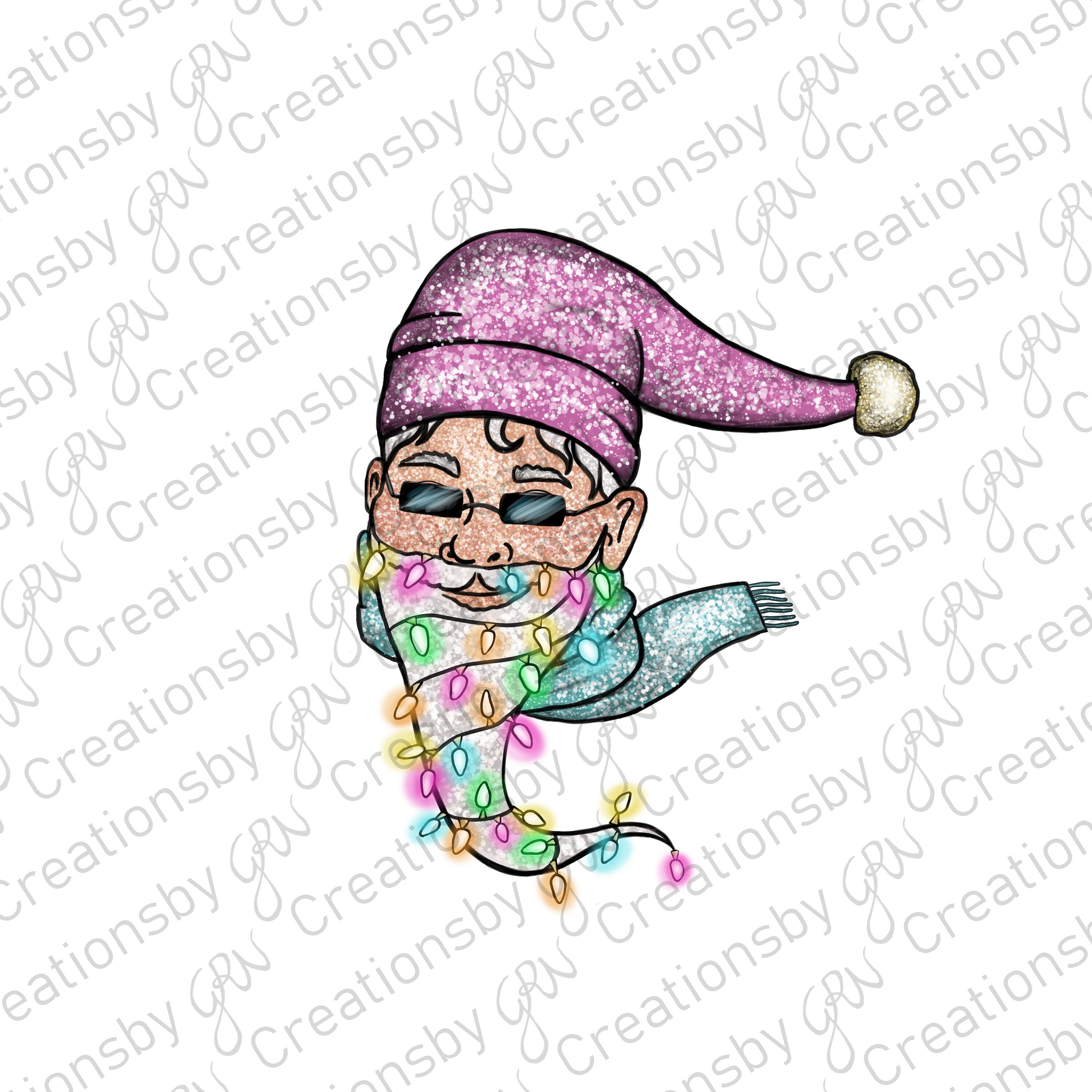 Cool Swag Sparkly Santa Png, PNG Cool Shirt Design, Cheerful Sun ...