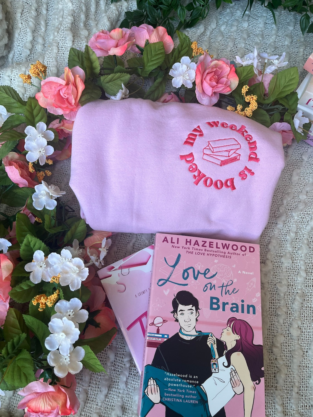 Book Sweatshirt | My Weekend is Booked | Book Embroidery | Booktok ...