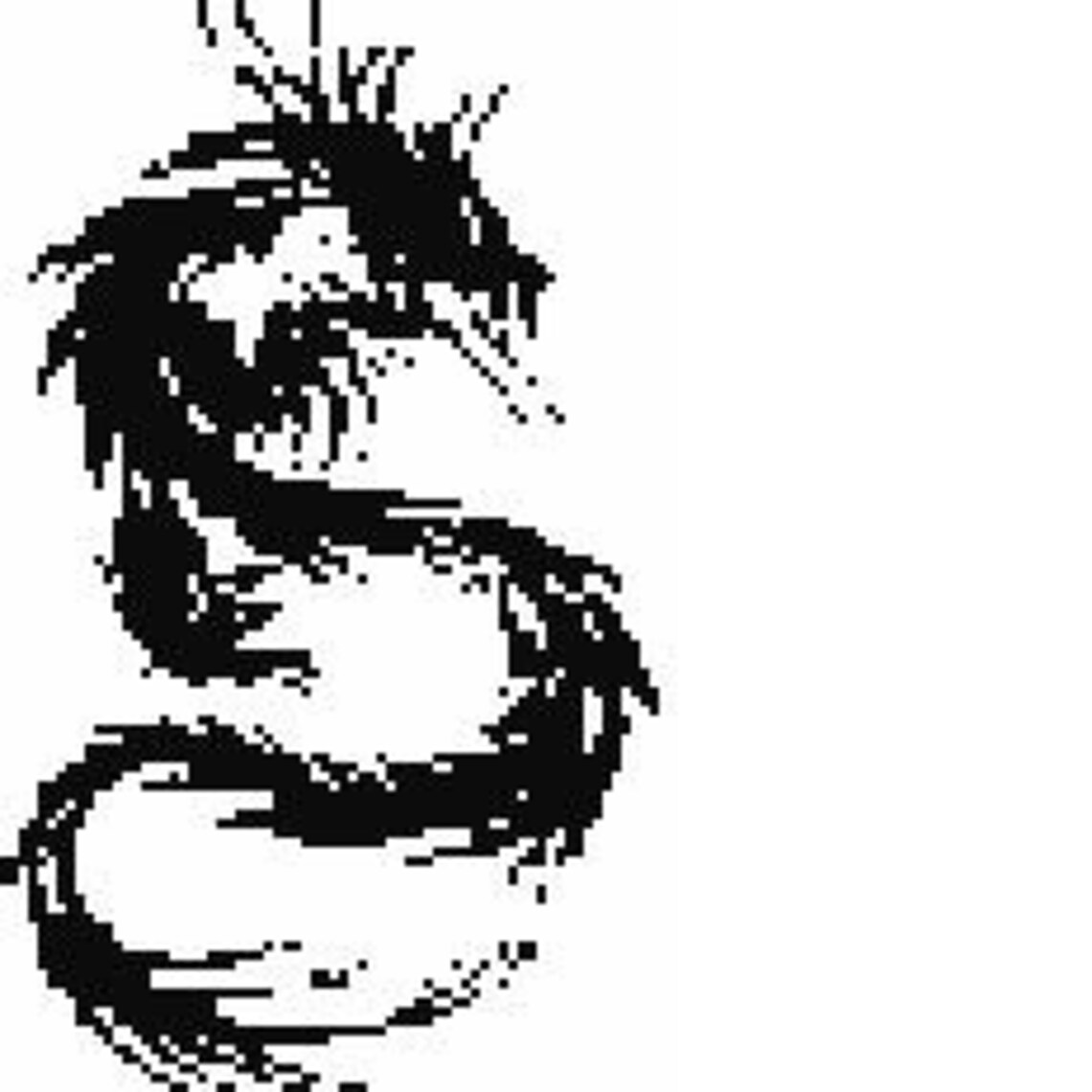 B&W Dragon *PDF Pattern Only* - Etsy