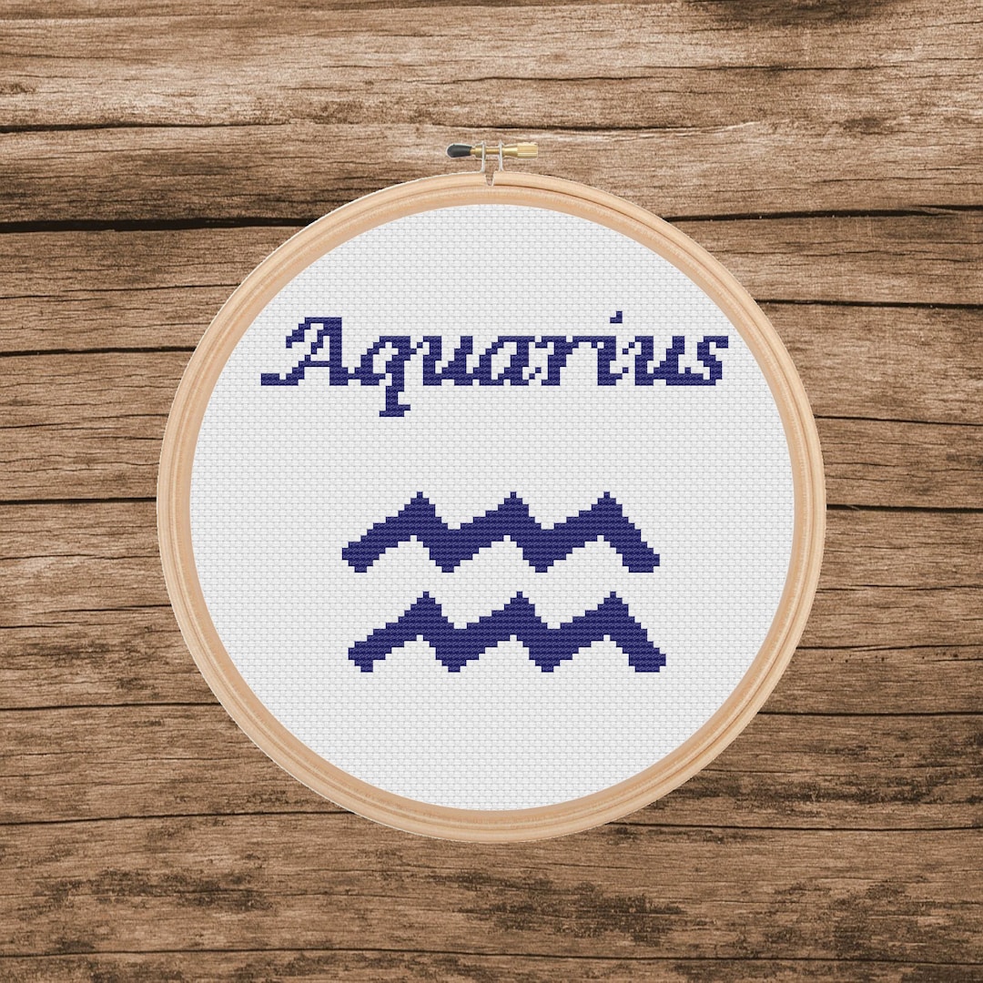 Aquarius Zodiac Symbol **PDF Pattern Only** - Etsy