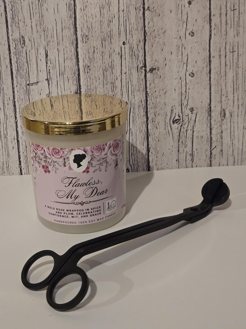 Bridgerton Inspired Premium Soy Candle - Flawless My Dear - Rose, Plum ...