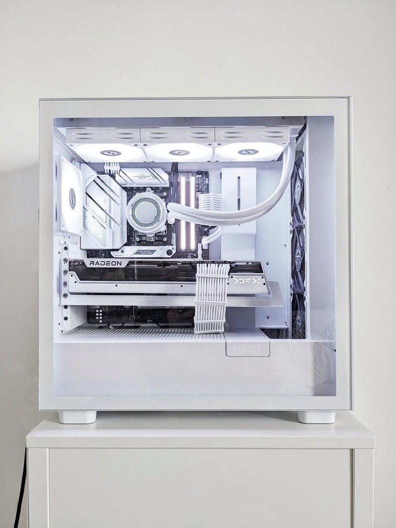 Gaming PC snow White 1TB SSD RTX 4060 Ryzen 5 White Gaming Computer 100 ...