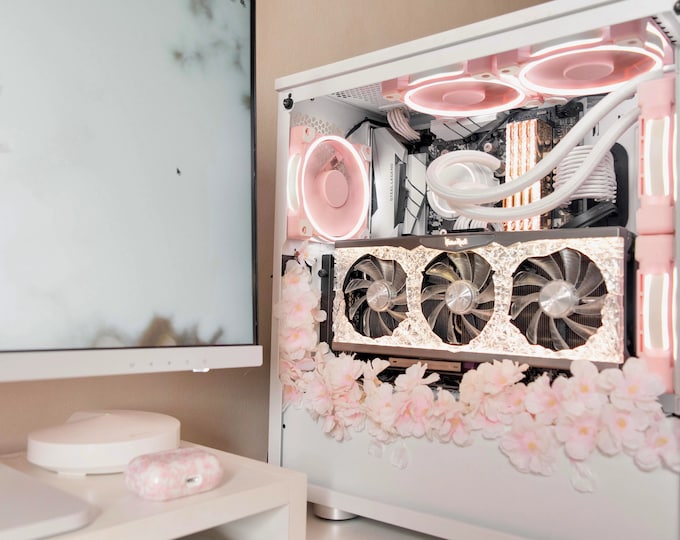 Gaming PC | "sakura" by Optimist | Streaming Ready | Pink Floral PC - Etsy