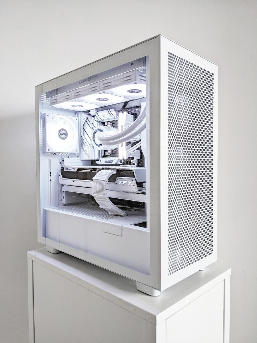Gaming PC snow White 1TB SSD RTX 4060 Ryzen 5 White Gaming Computer 100 ...