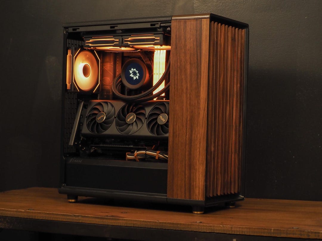 Gaming PC nocturne by Optimist 7600X RTX 4060 Leather and Gold Accents ...