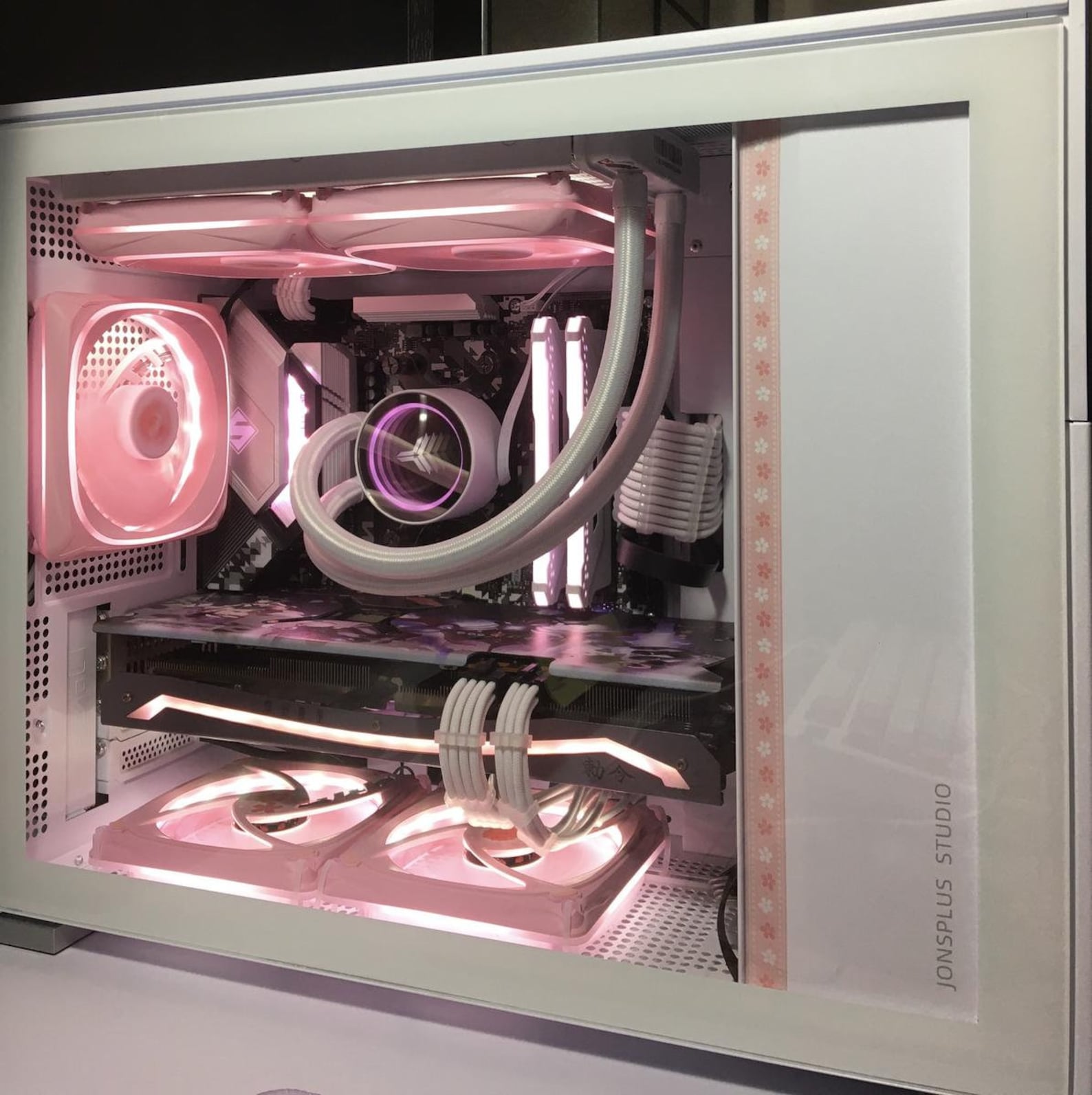 Gaming PC cherytree Intel I5 RTX 4060 Pink Gaming PC Liquid Cooled ...