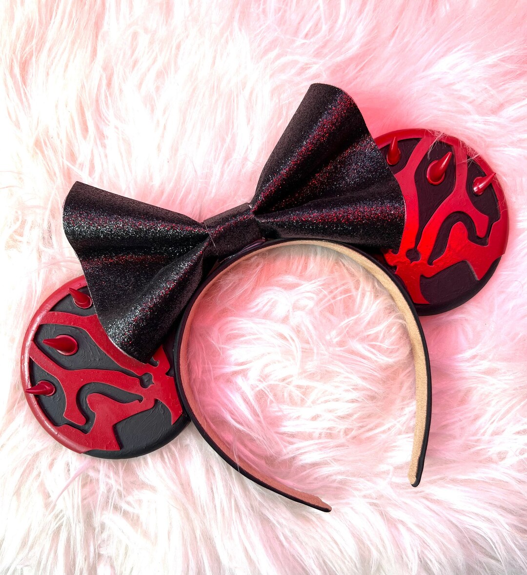 Darth Maul Horns Ears Headband, Punk Style Mouse Ears Headband, Goth ...