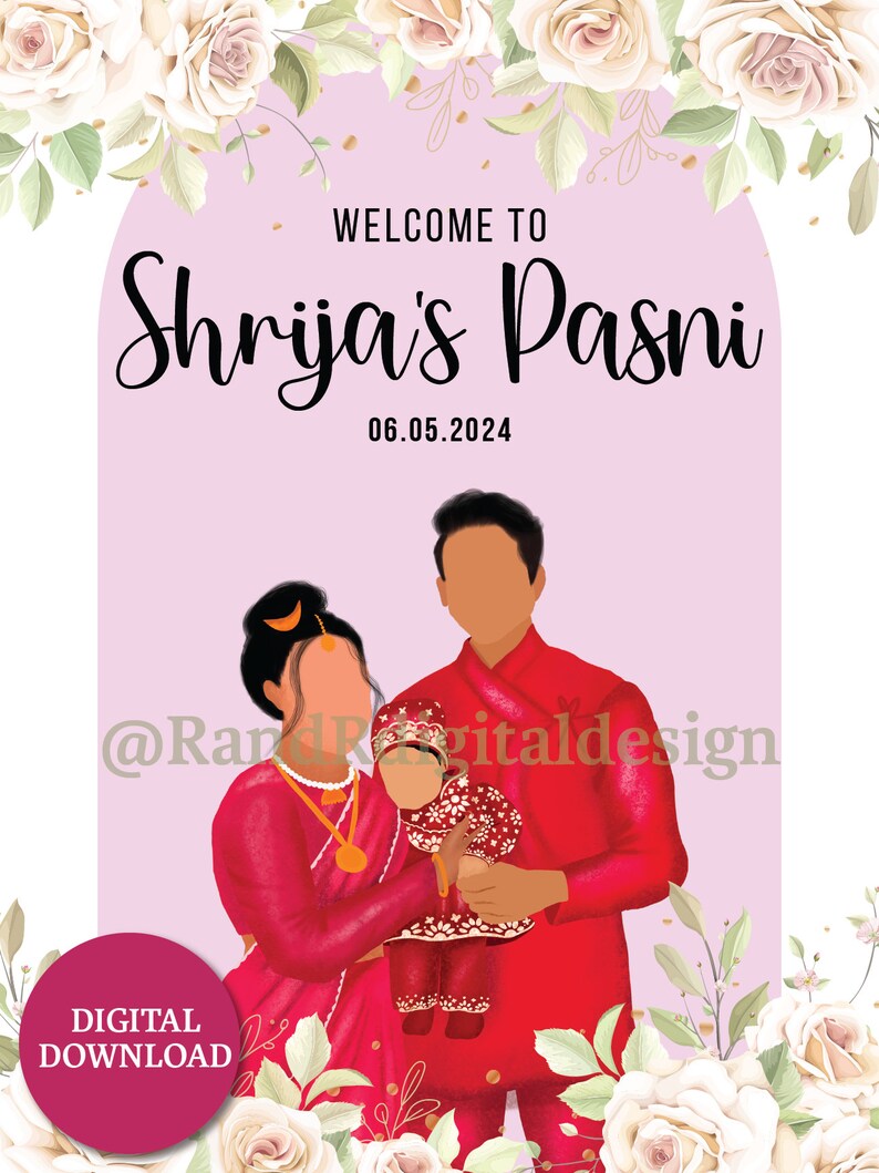Nepali Rice Feeding Pasni Welcome Poster | Annaprashan Poster ...
