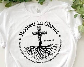 Rooted in Christ Cross - Etsy