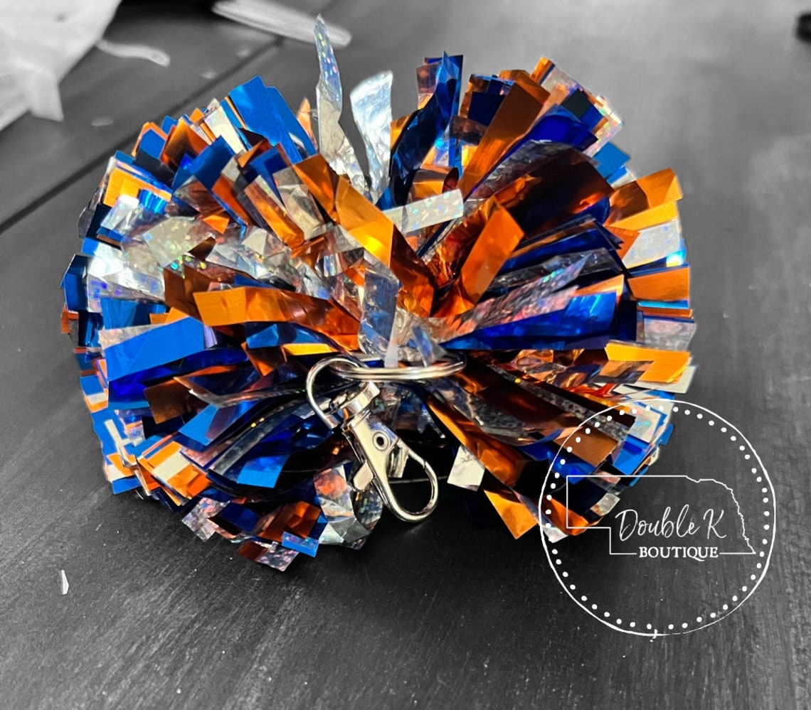 Pom Pom Keychain Cheer Keychain Cheerleading Keychain - Etsy