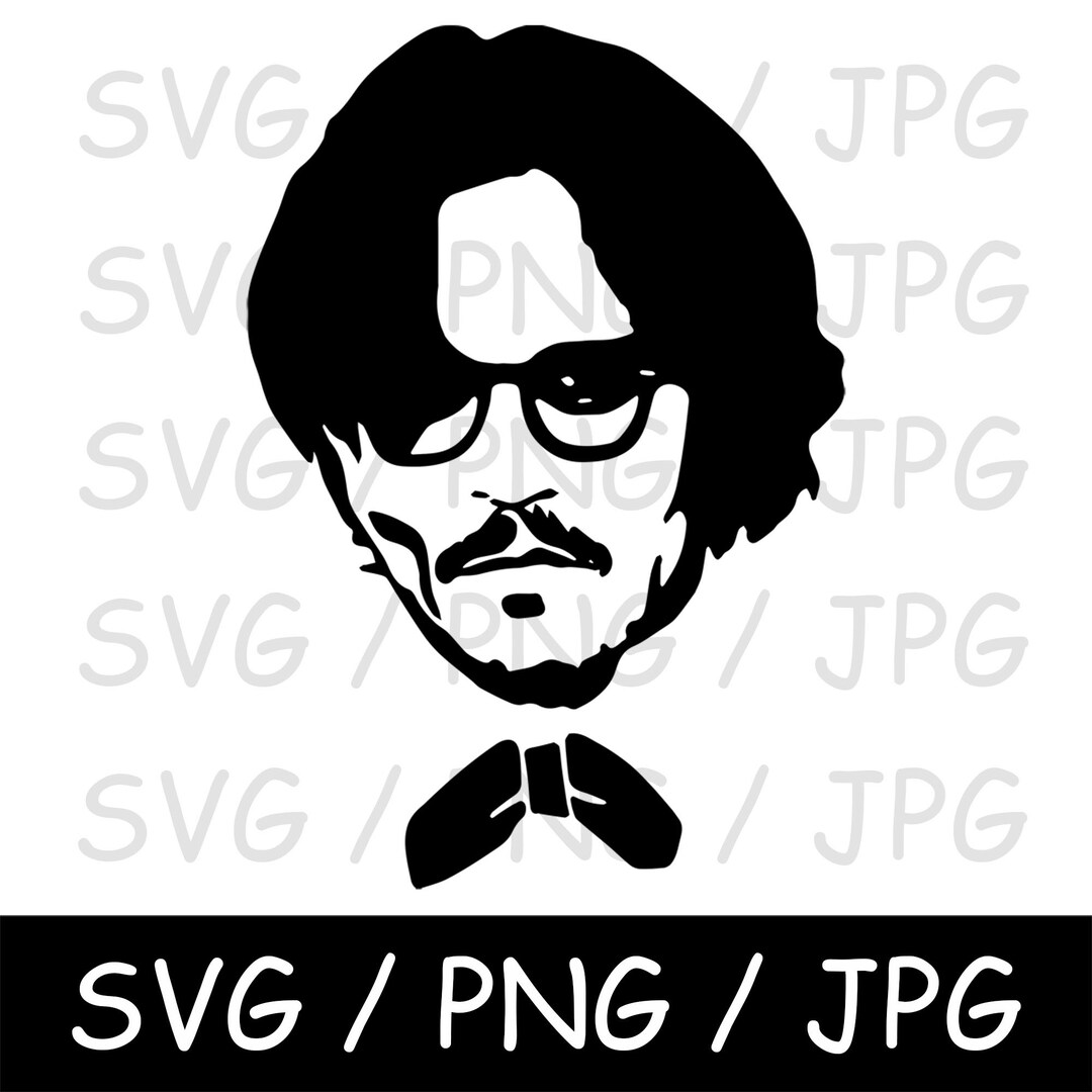 Portrait Celebrity SVG, PNG, JPG, Digital Files, Vector, Black and ...